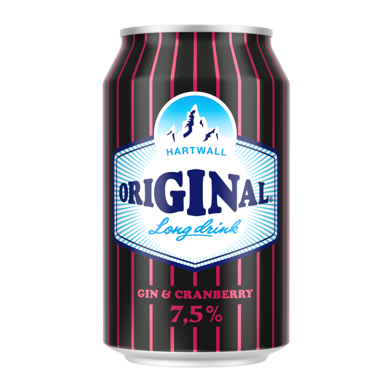 🍒HARTWALL Black Label Cranberry Strong 7,5 % – Premium Gin Longdrink
